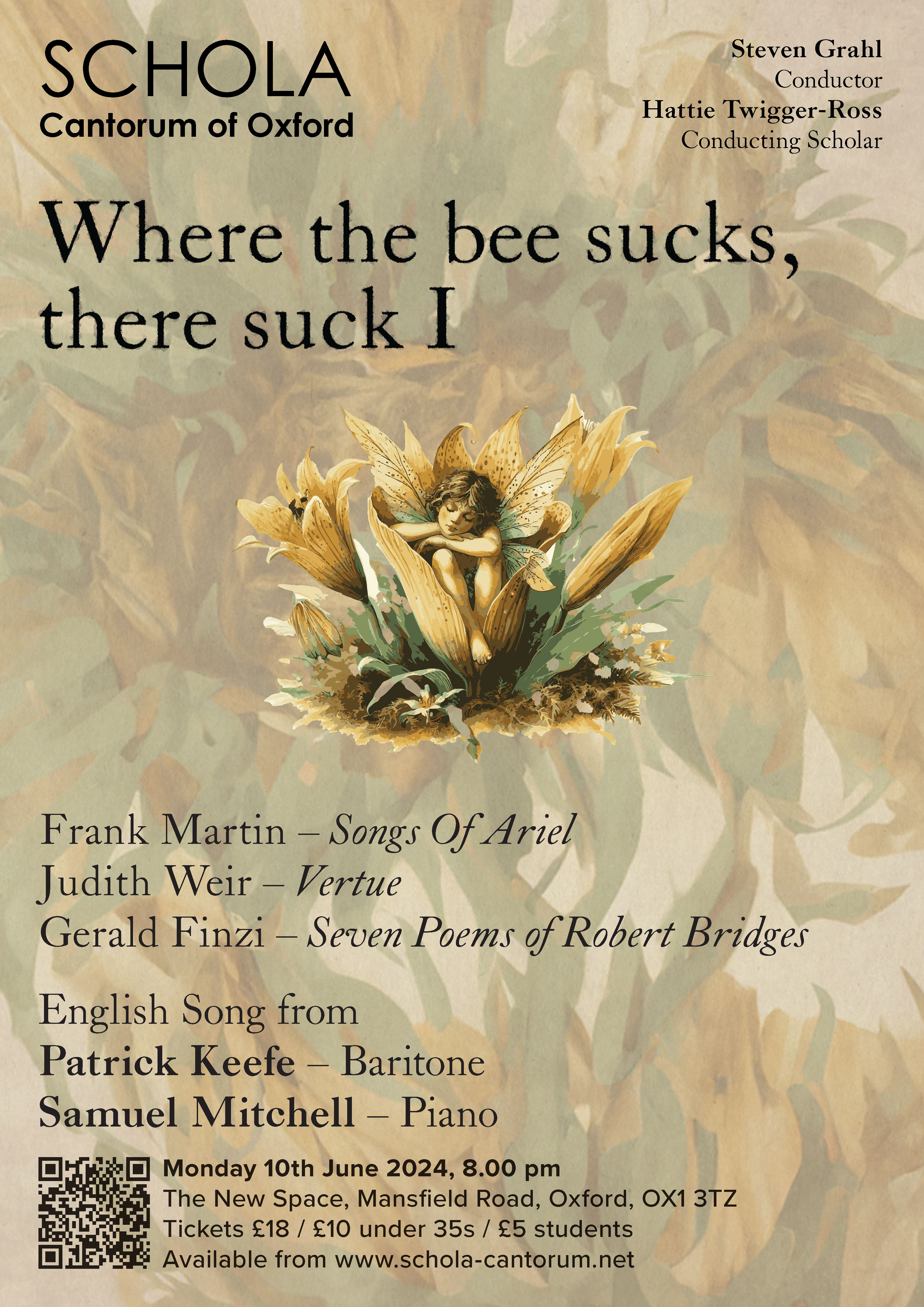 Schola Cantorum of Oxford- Where the bee sucks, there suck I | New College